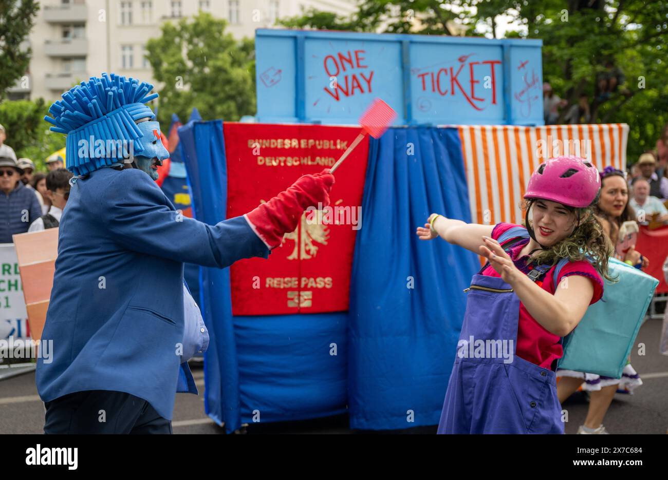Berlin, Germany. 19th May, 2024. Members of the group "Calaca e.V ...
