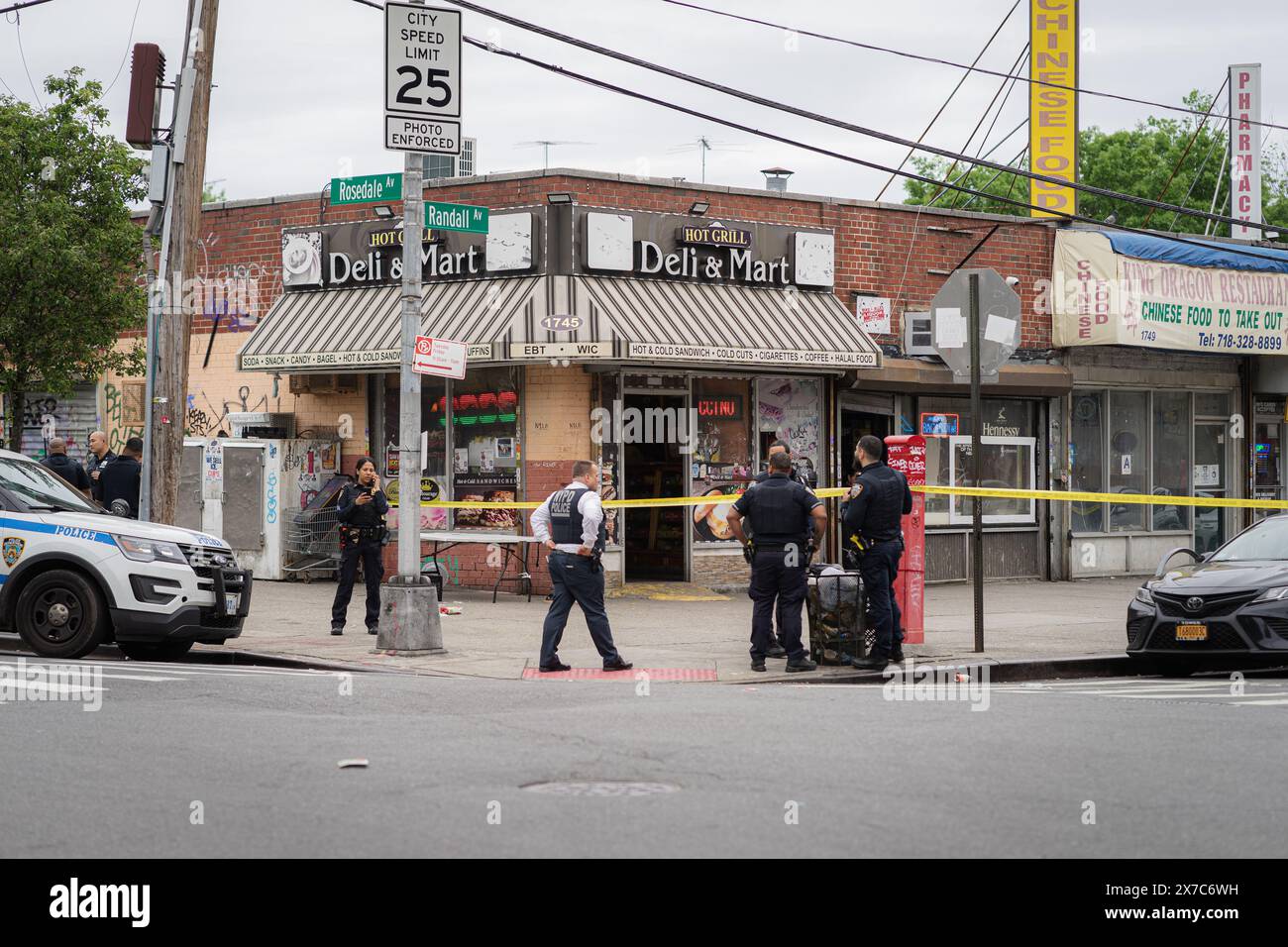 Police investigate the scene where a female was shot in the Soundview ...