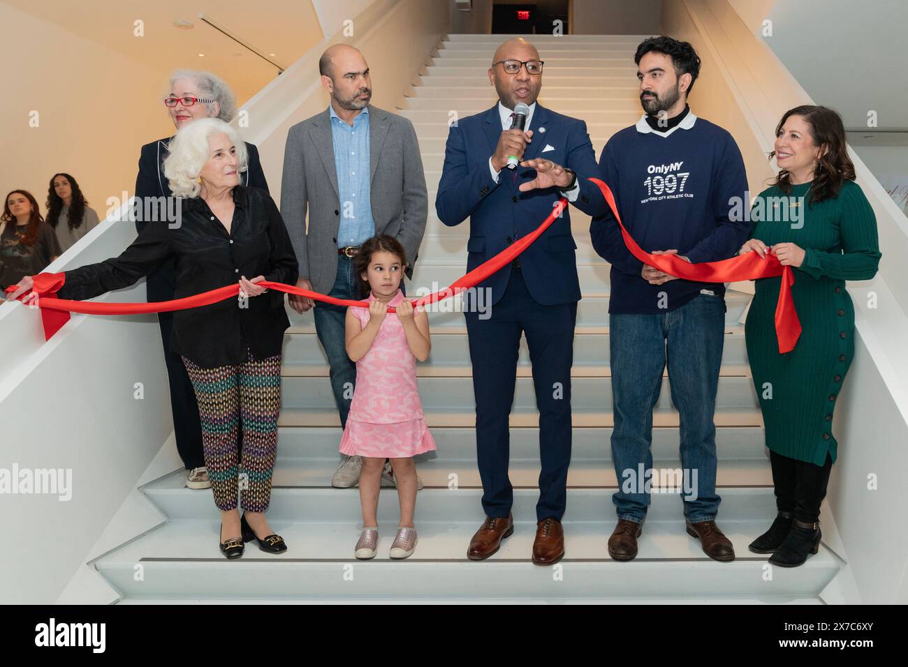 Donovan Richards, Queens Borough President speaks during Ribbon Cutting ...