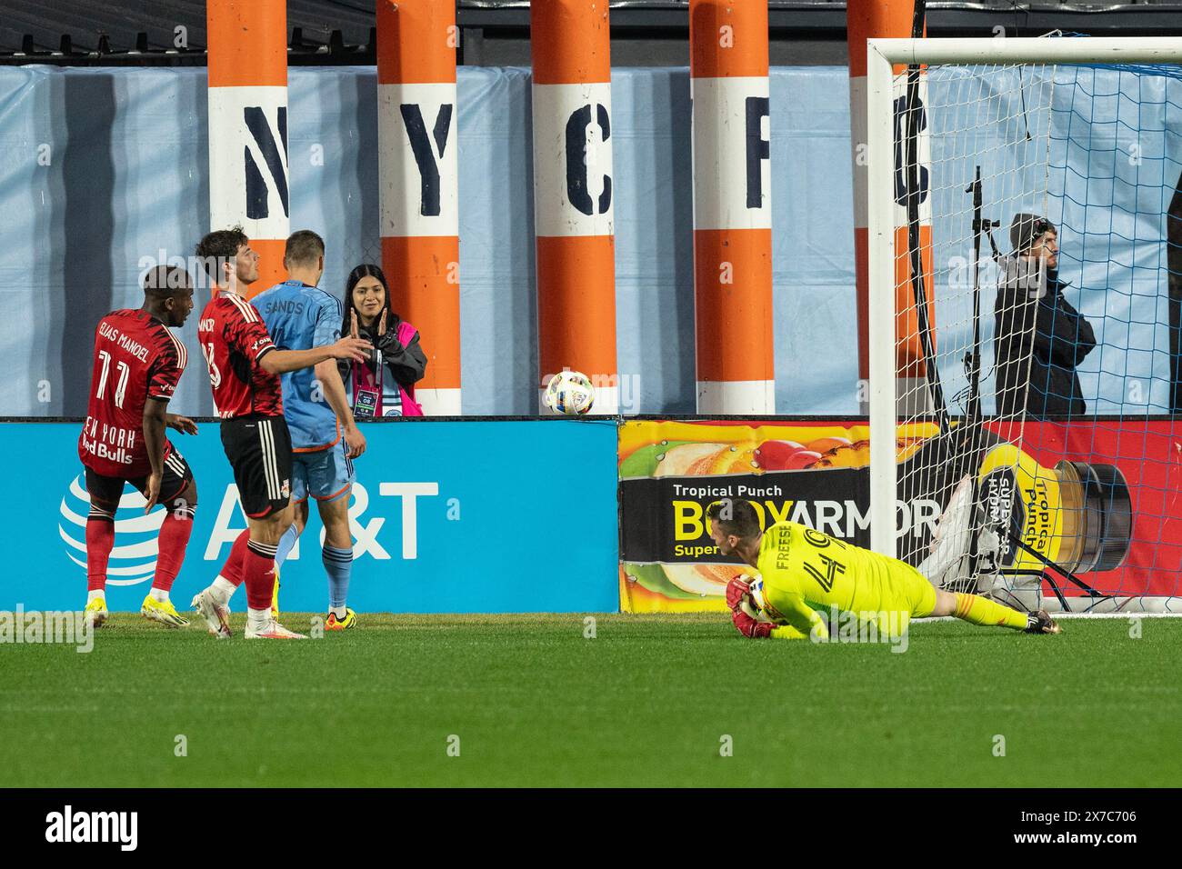 New York, USA. 18th May, 2024. Goalkeeper Matt Freese (49) of NYCFC ...