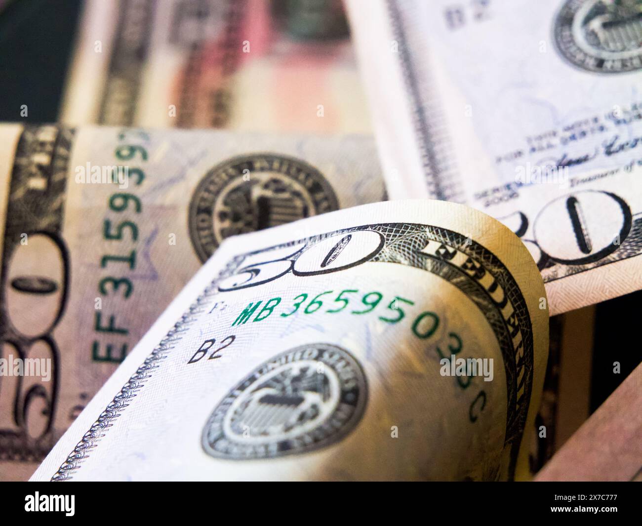 Banking Visual. Detailed US dollar bills, suitable for finance-related ...