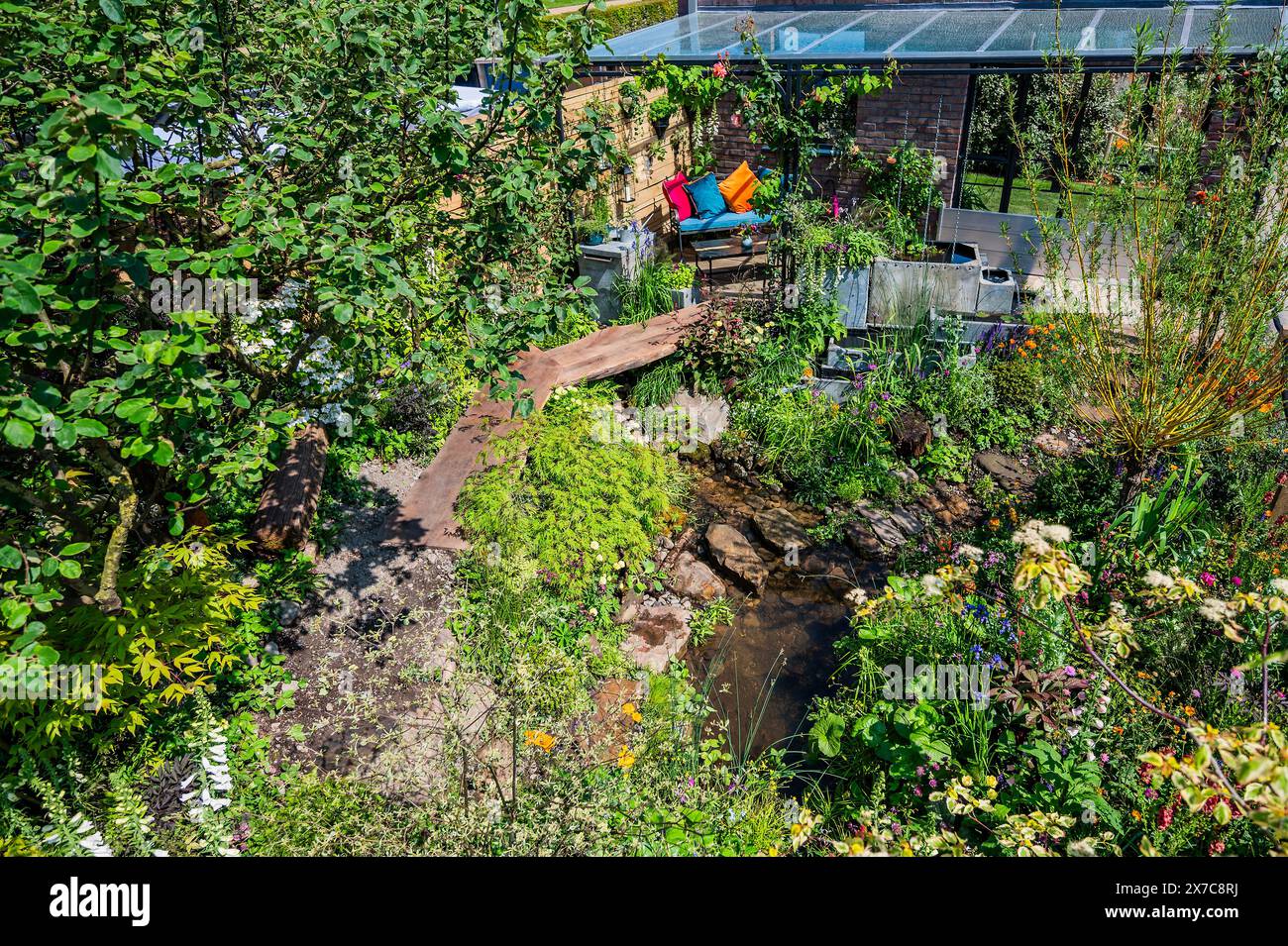 London, UK. 19th May, 2024. Flood Re: The Flood Resilient Garden ...