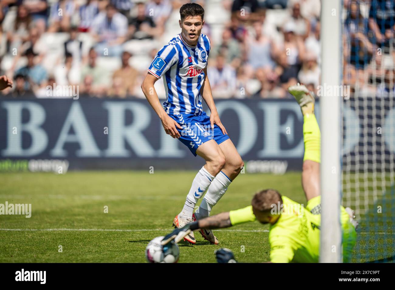 Denmark. 19th May, 2024. OB's Luca Kjerrumgaard during the 3F Superliga ...