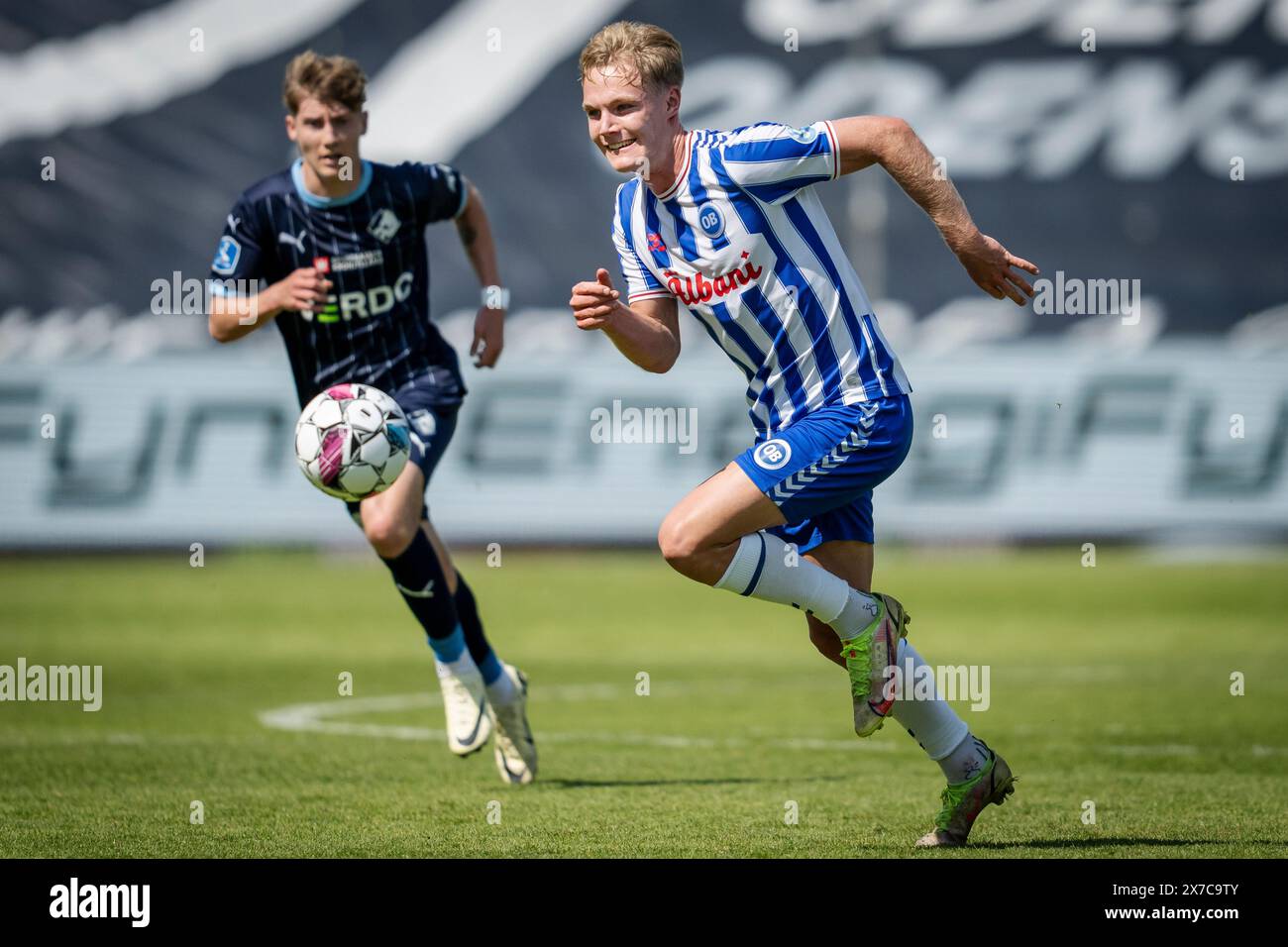 Denmark. 19th May, 2024. OB's Max Fenger during the 3F Superliga match ...