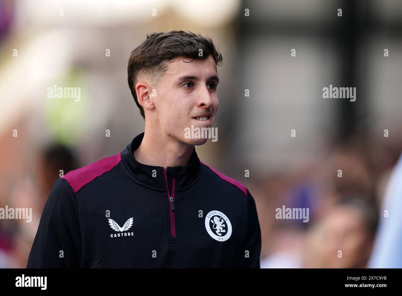Aston Villa’s Lander Emery during their side’s warm up before the ...