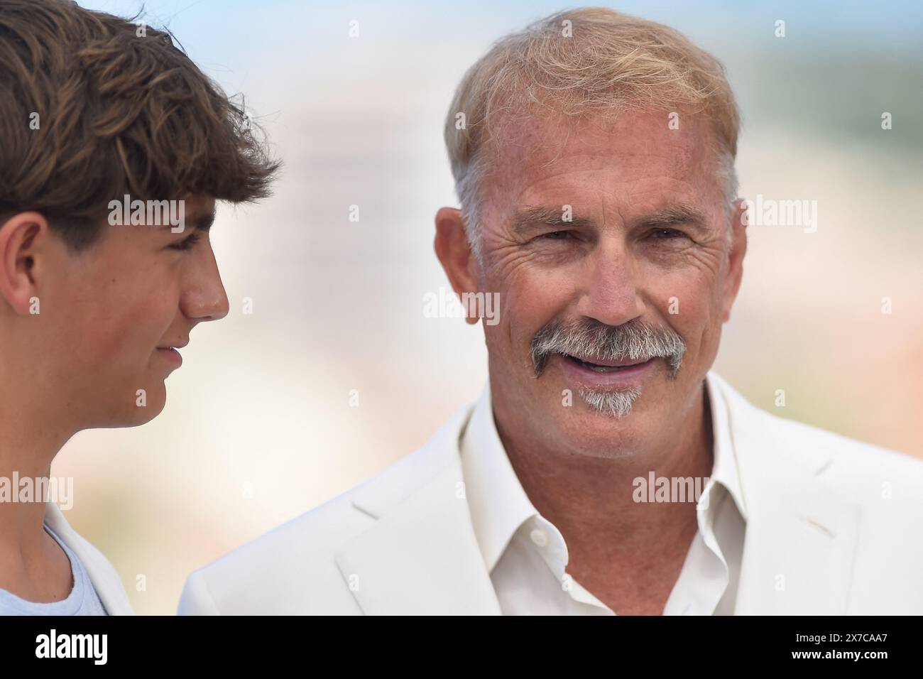 Hayes Costner and Kevin Costner attends the 'Horizon: An American Saga ...