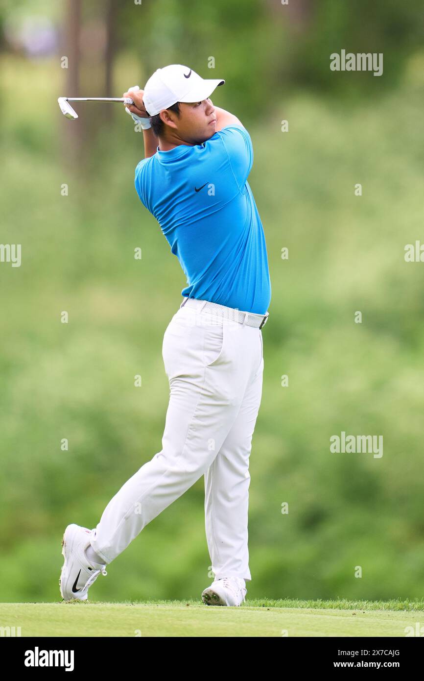 Kim Joo-hyung of South Korea in action during Round 3 of the 2024 PGA ...