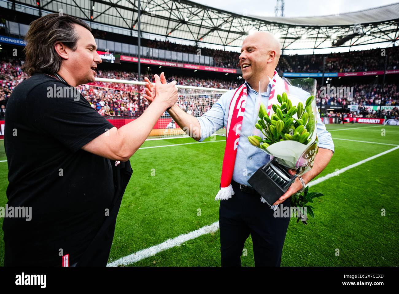 Rotterdam - Feyenoord coach Arne Slot during the Eredivisie match ...