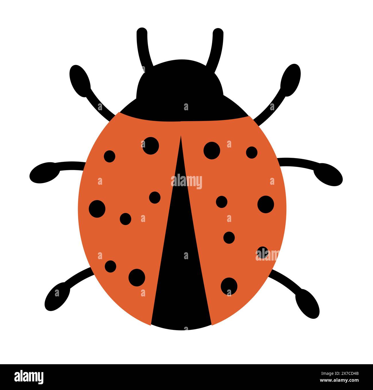 Cute and cozy Ladybug. Children clip art. Fauna Kid insect. Vector flat ...