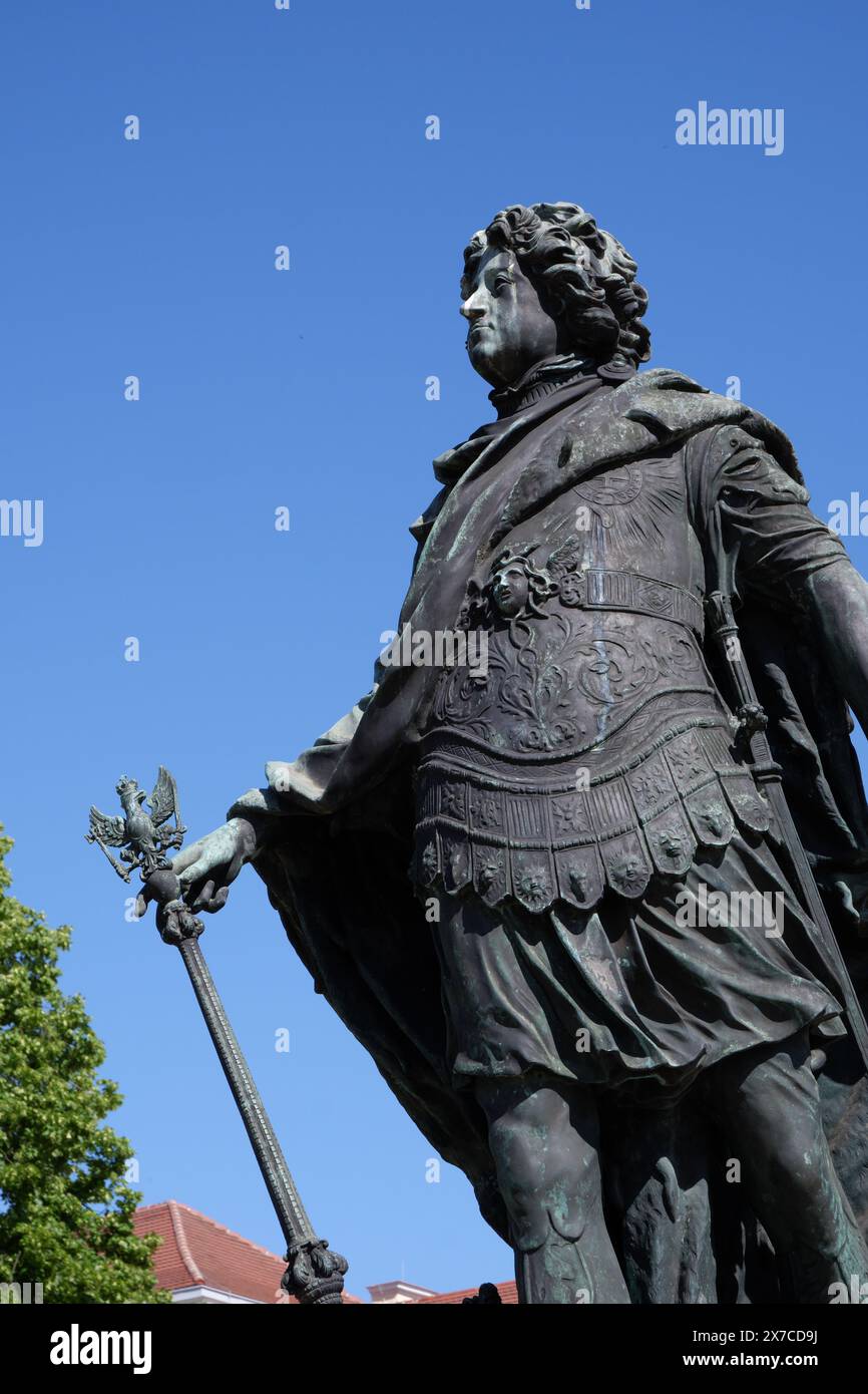 Friedrich 1, King in Prussia - modern copy of a statue by Andreas Schlüter at Schloss ...