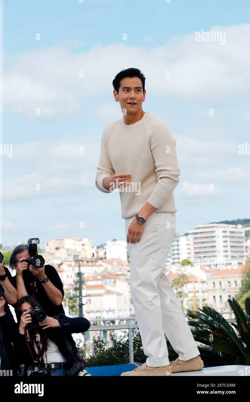 CANNES, FRANCE - MAY 18: Eddie Peng at the 'Black Dog' photocall, at ...