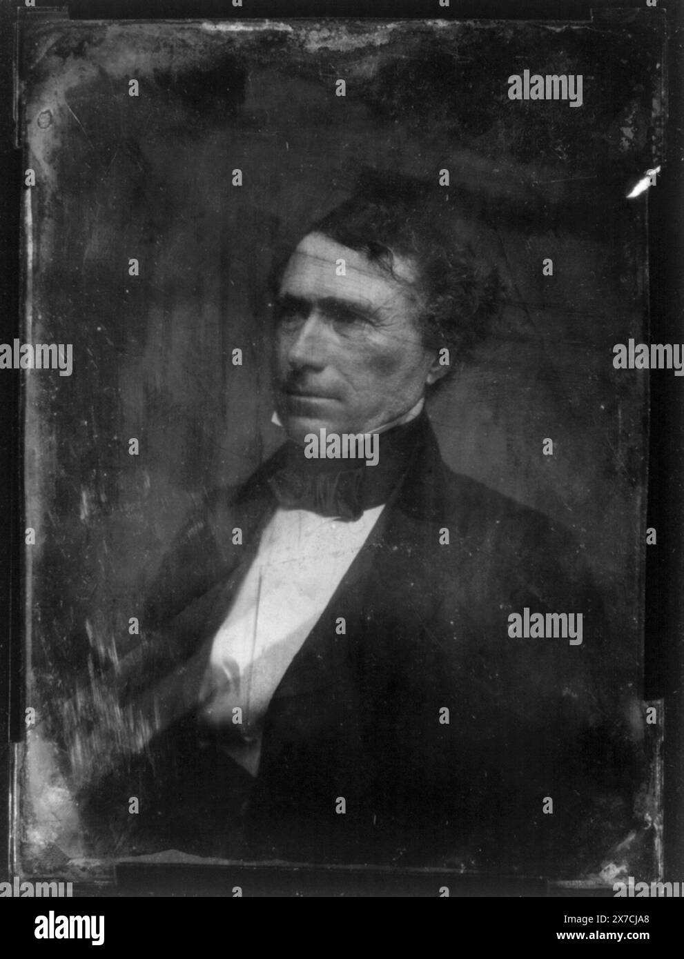 Franklin Pierce, head-and-shoulders portrait, three-quarters to the ...