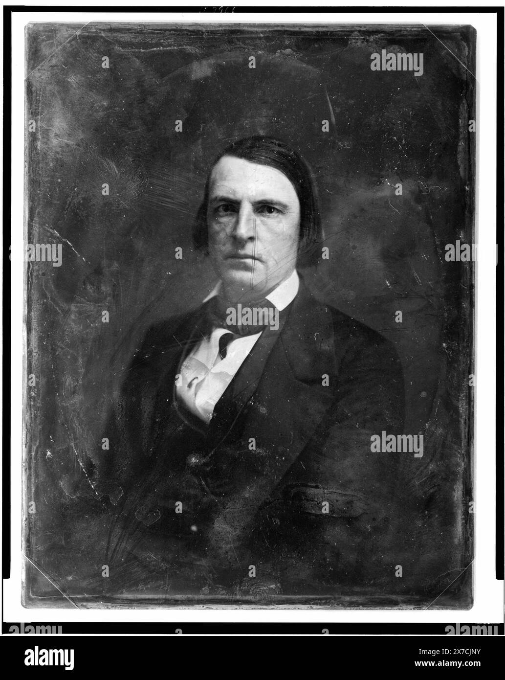 Jeremiah Clemens, half-length portrait, facing front, Scratched on back ...