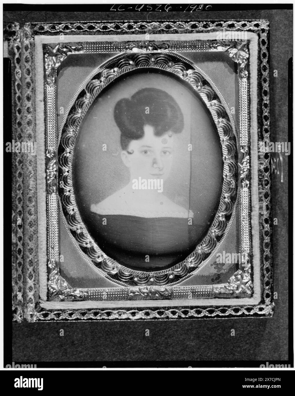 Copy of a painting of an unidentified woman, head-and-shoulders ...