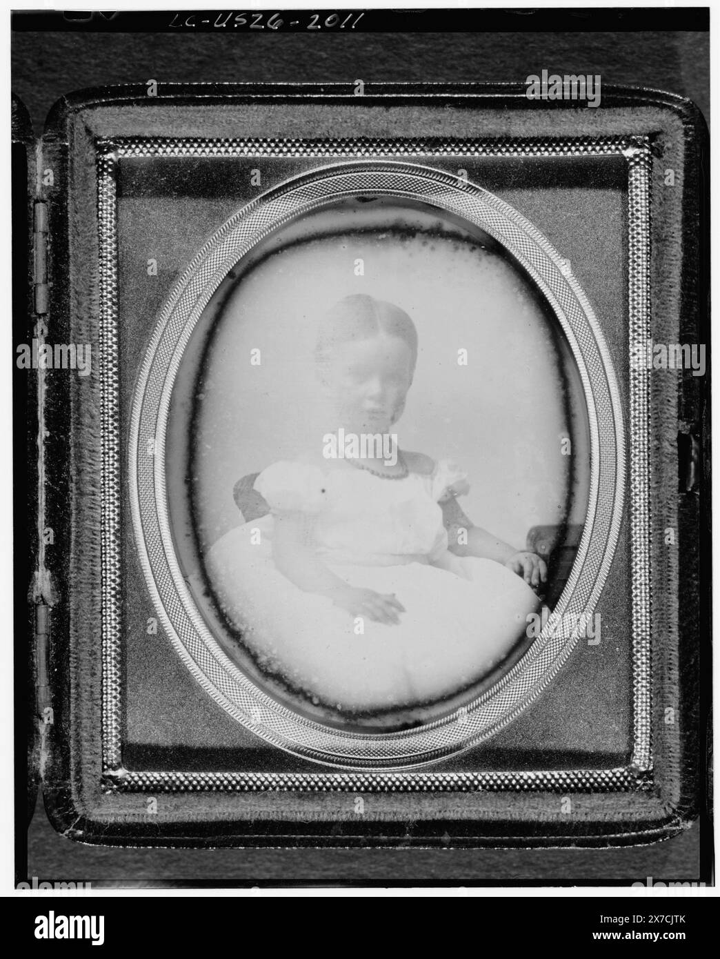 Mabel Hubbard as a young girl, half-length portrait, Photographer ...