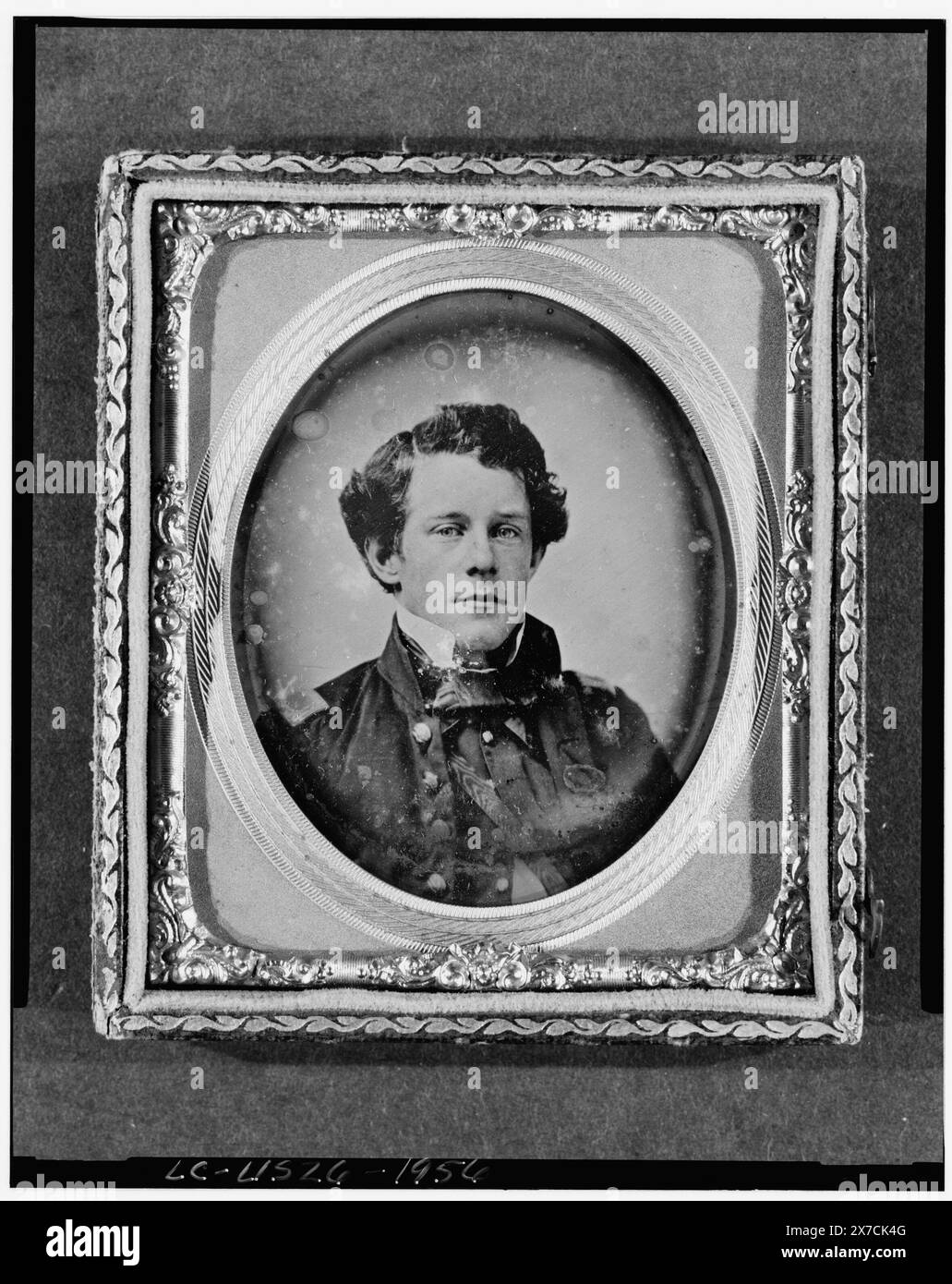 Unidentified man, head-and-shoulders portrait, facing front, in uniform ...