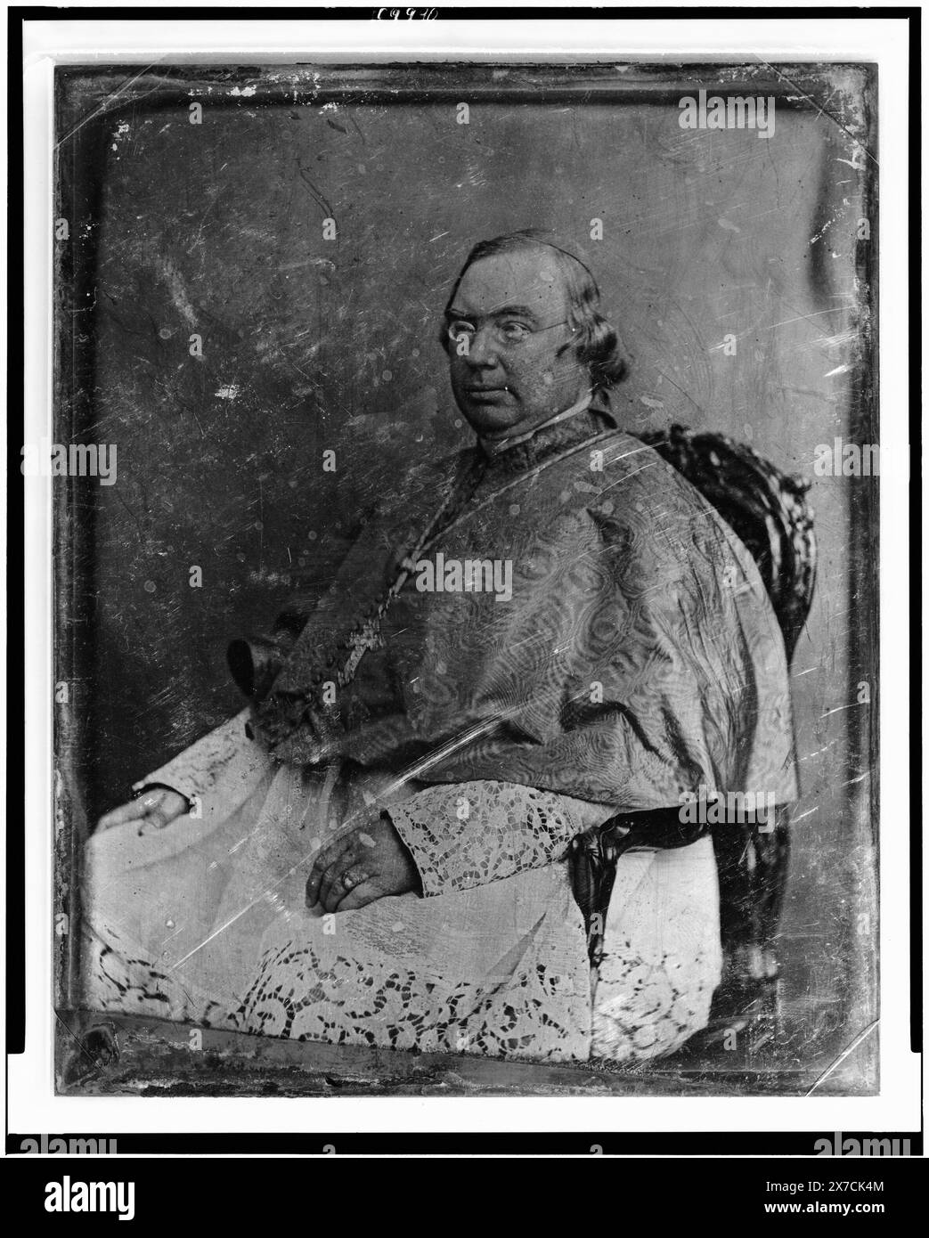 Nicholas Patrick Wiseman, three-quarter length portrait, seated in ...