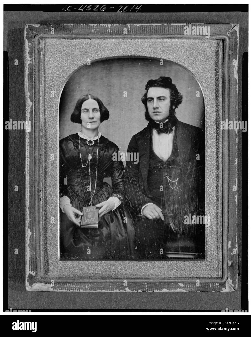 David and Ellen Bell, three-quarter length portrait, seated ...