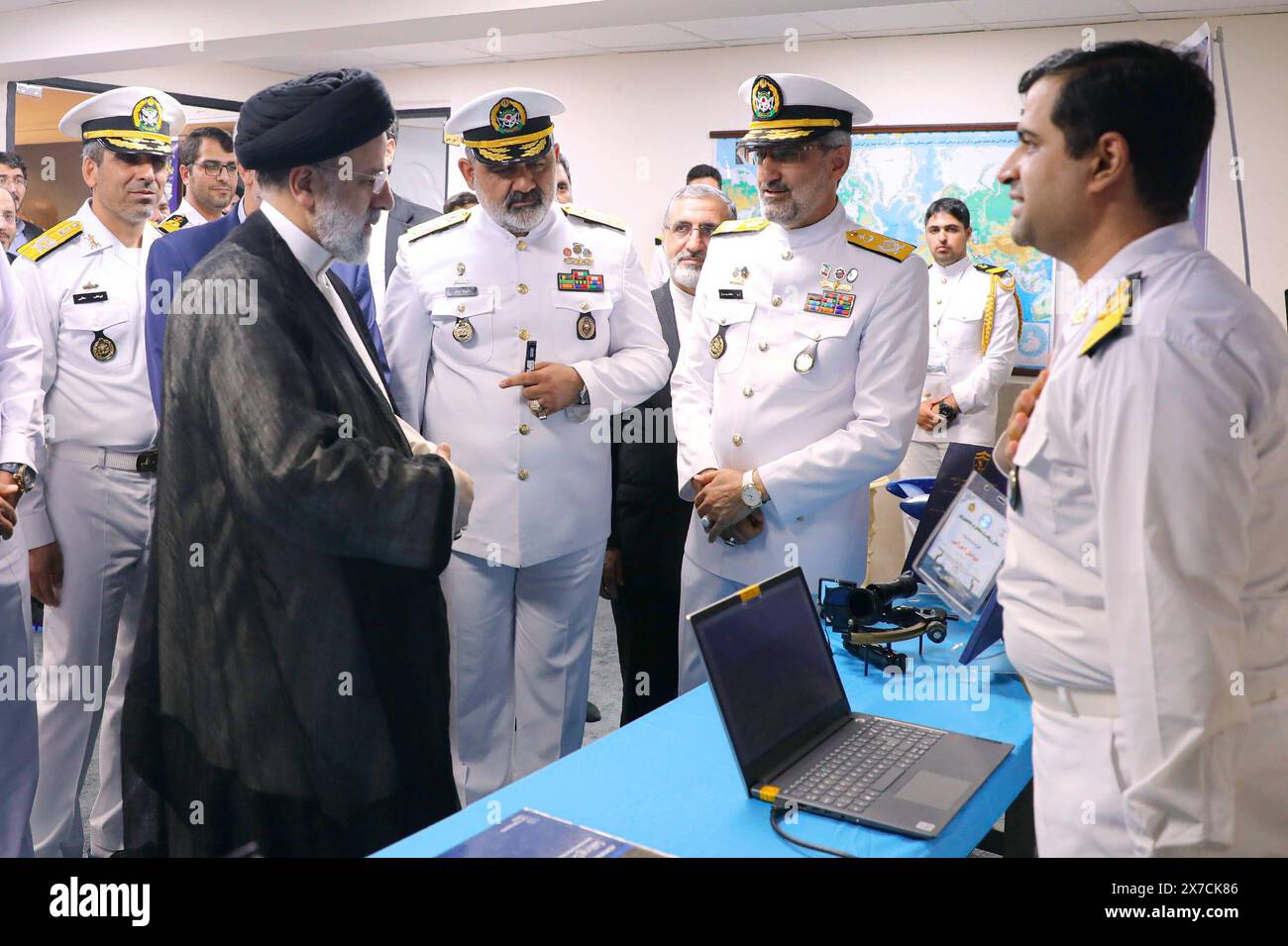 Iranian President Ebrahim Raisi, visited the ship command bridge system ...