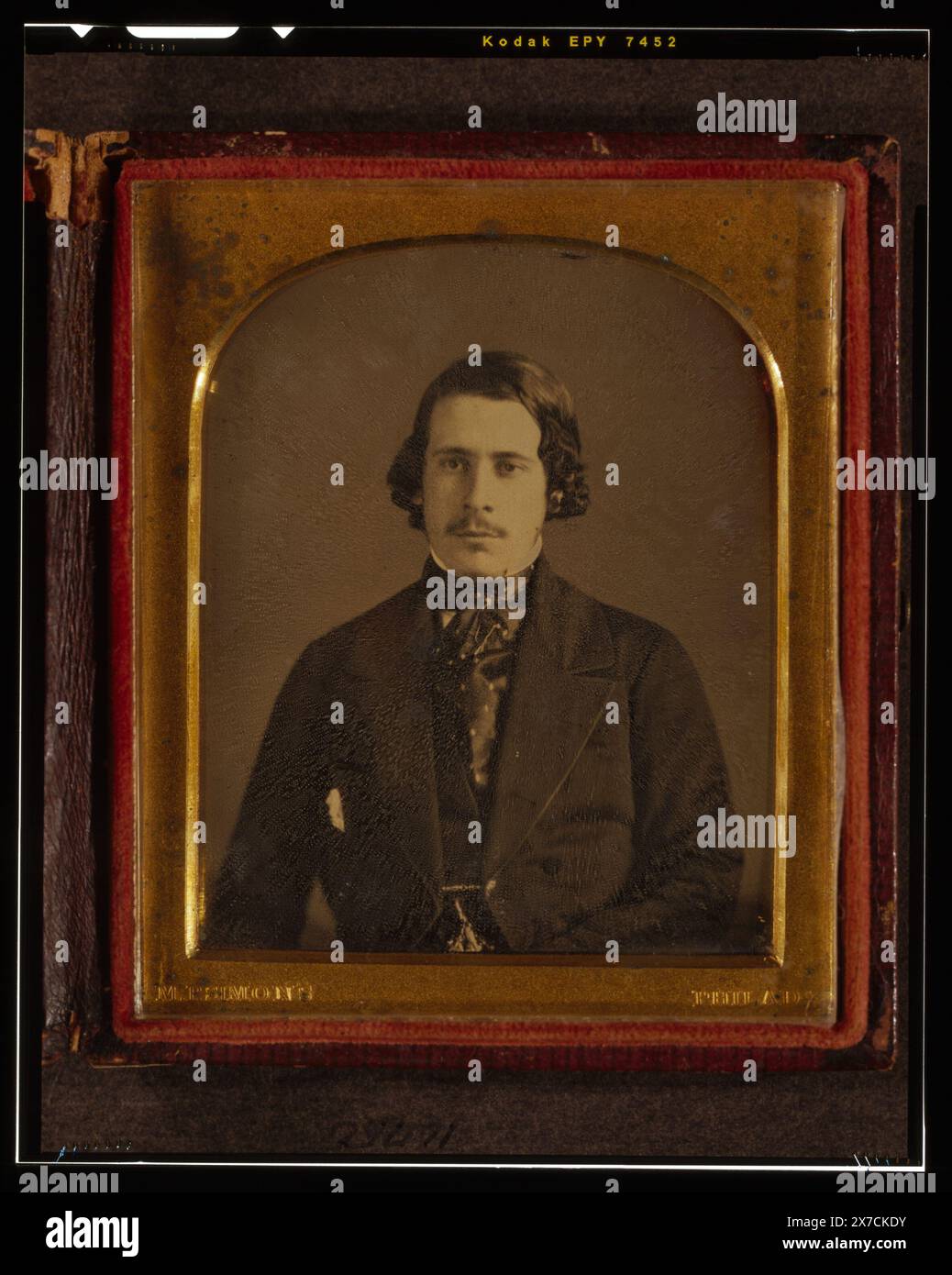 Unidentified man, half-length portrait, seated, facing front, Hallmark ...