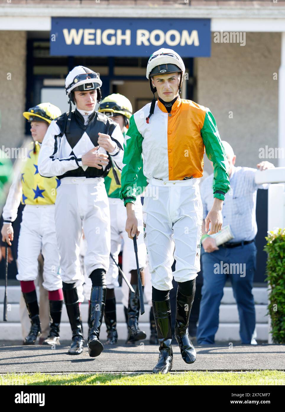 Jockey Cian MacRedmond leaves the weigh room ahead of the Tote ...