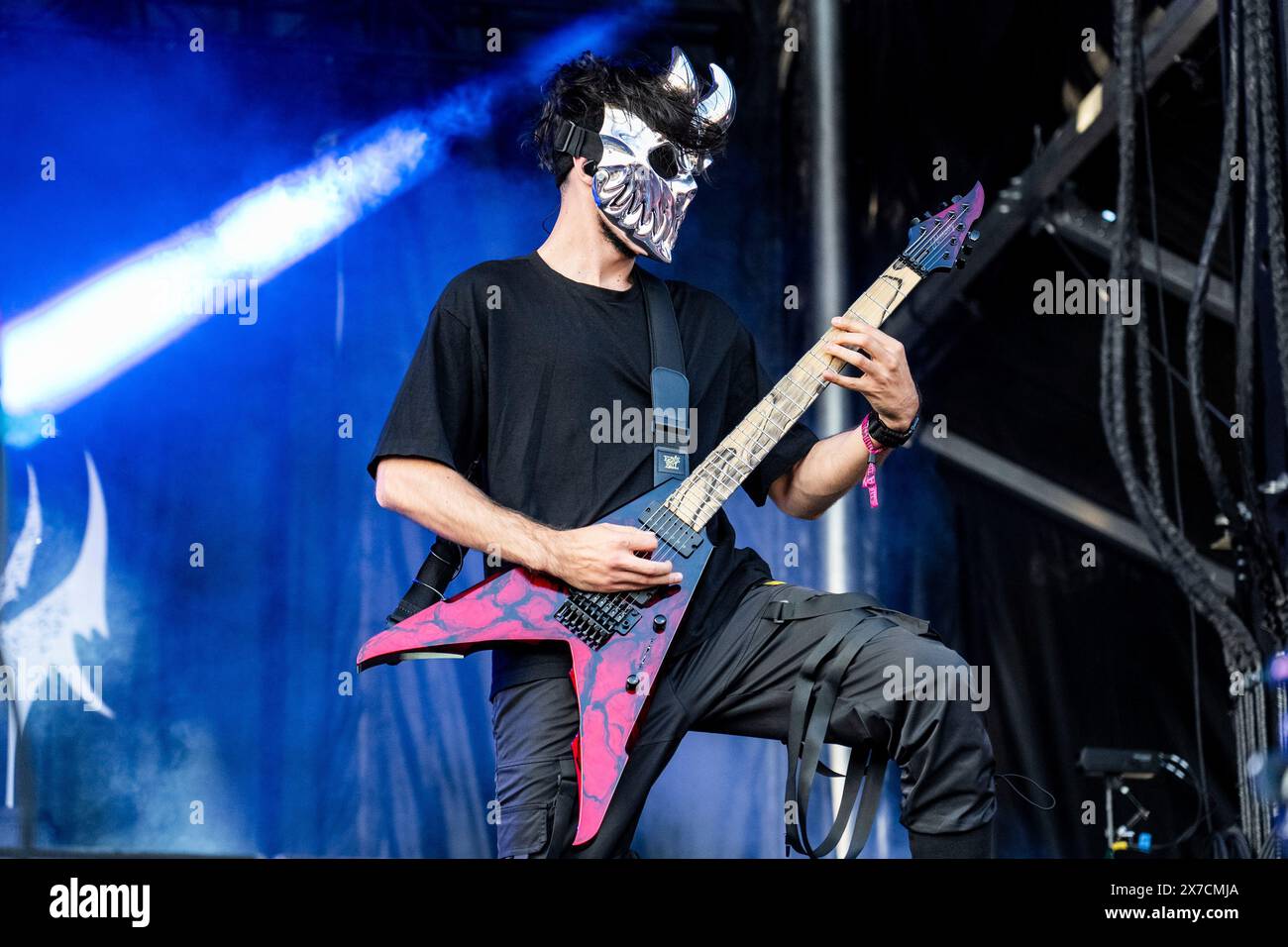 Jack Simmons of Slaughter to Prevail performs during Sonic Temple Art ...