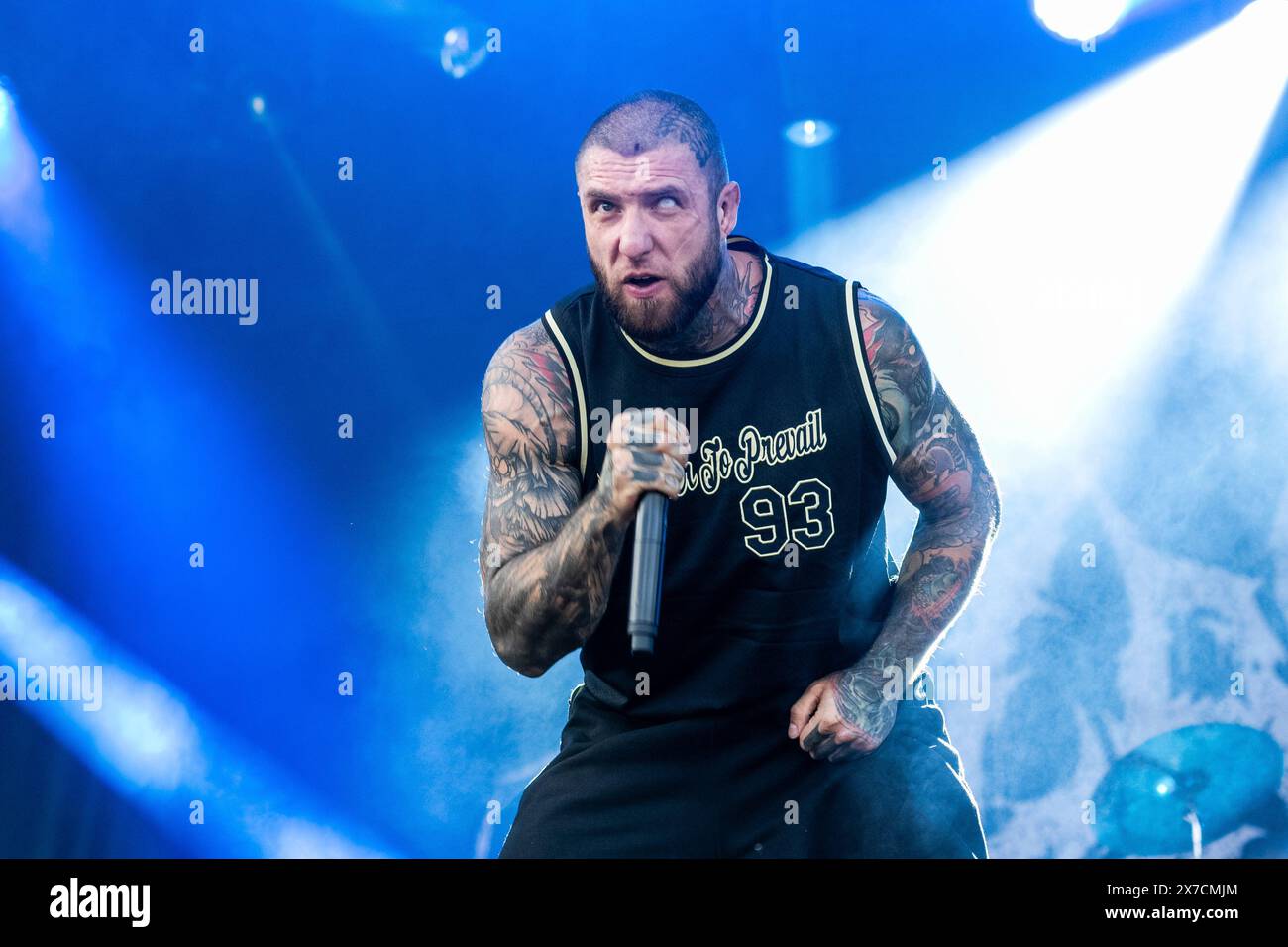Aleksandr Shikolai of Slaughter to Prevail performs during Sonic Temple ...