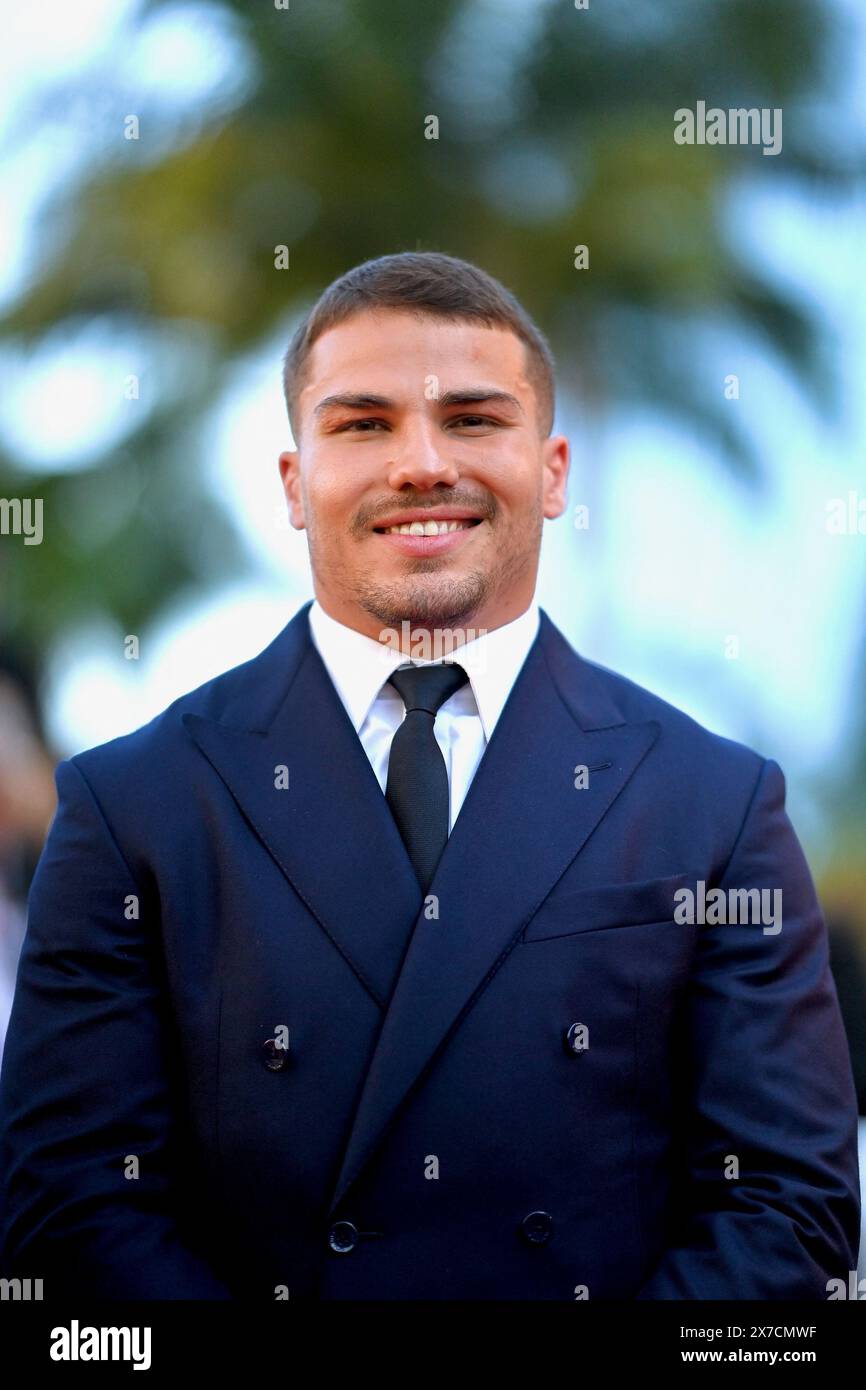 Antoine Dupont attends the 'Emilia Perez' red carpet during the 77th ...