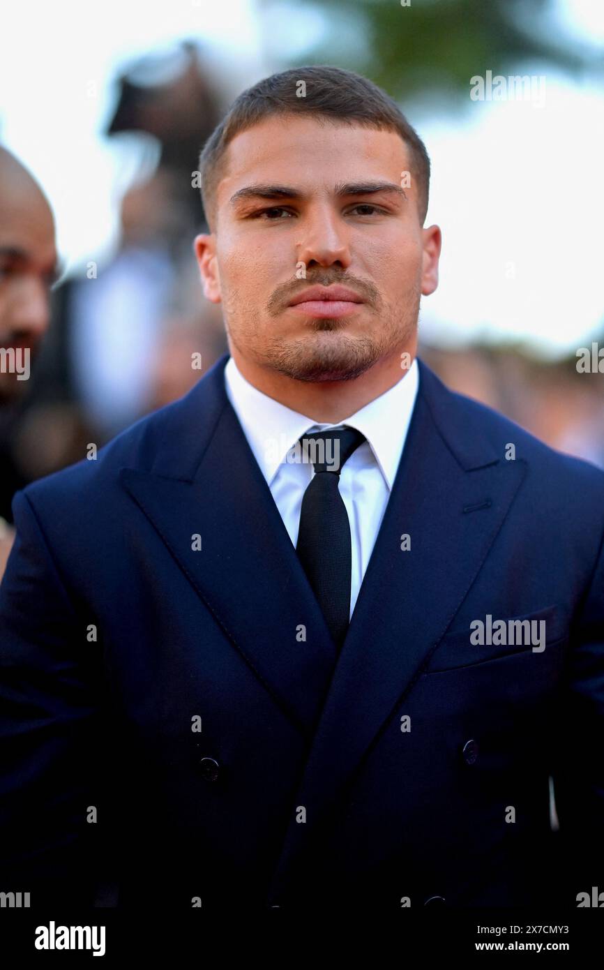Antoine Dupont attends the 'Emilia Perez' red carpet during the 77th ...