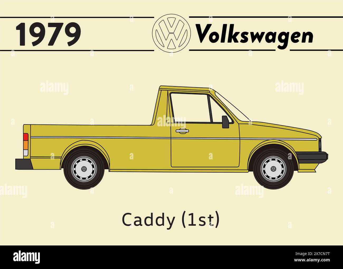 1979 VW Caddy car poster art Stock Vector Image & Art - Alamy