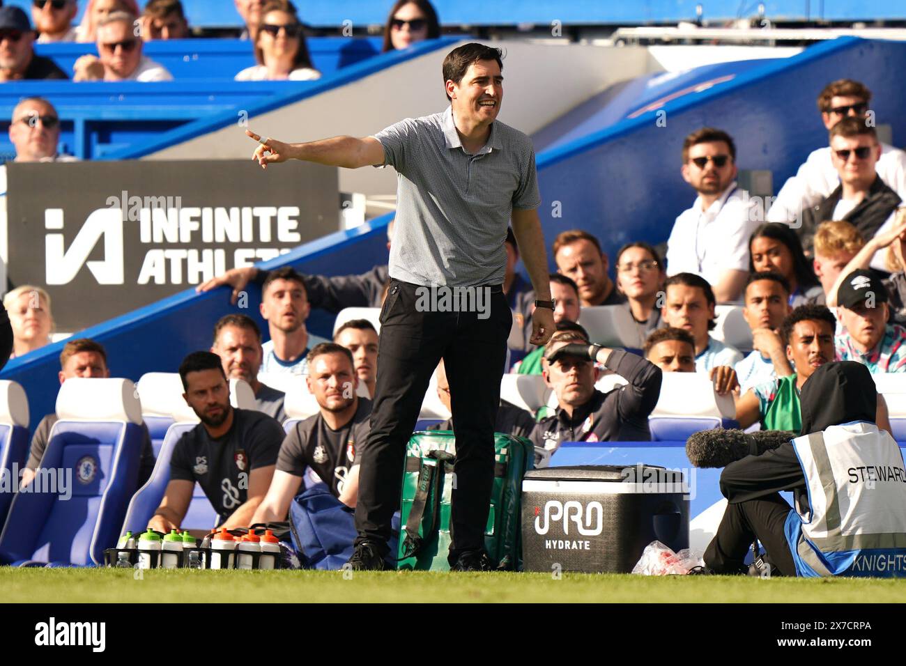 Bournemouth manager Andoni Iraola during the Premier League match at ...