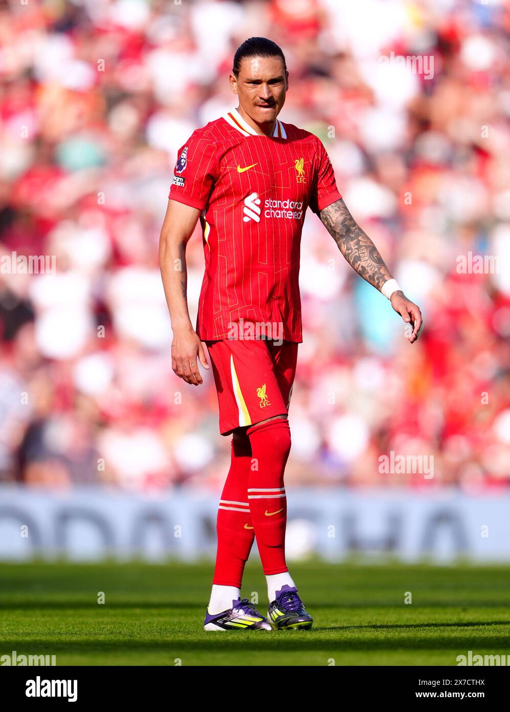 Liverpool's Darwin Nunez during the Premier League match at Anfield ...