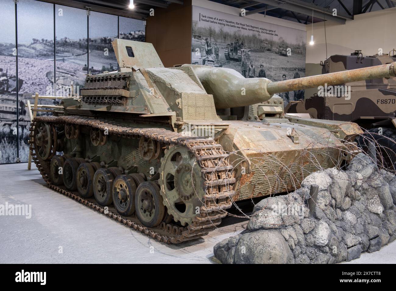Bovington.Dorset.United Kingdom.February 25th 2024.A Stug 3 tank from ...