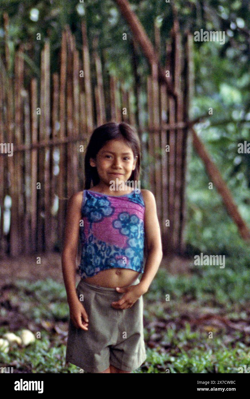A young, indigenous Cocama girl from Peru Stock Photo - Alamy