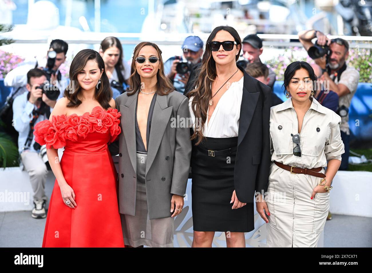 Cannes, France. 19th May, 2024. Selena Gomez, Zoe Saldana, Karla Sofia Gascon and Adriana Paz ...