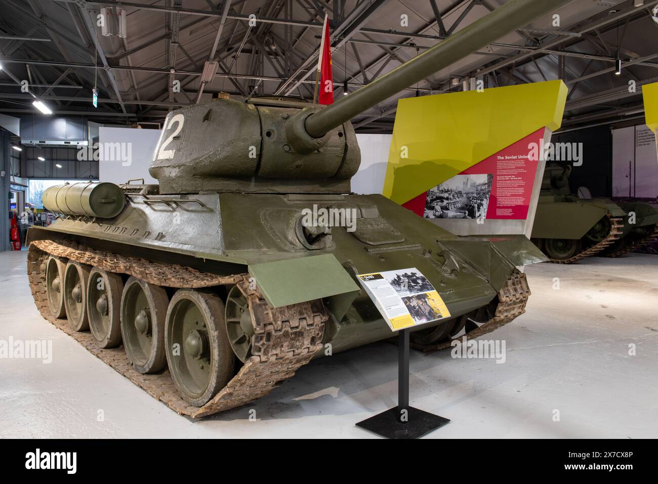 Bovington.Dorset.United Kingdom.February 25th 2024.A T-34/85 tank from ...