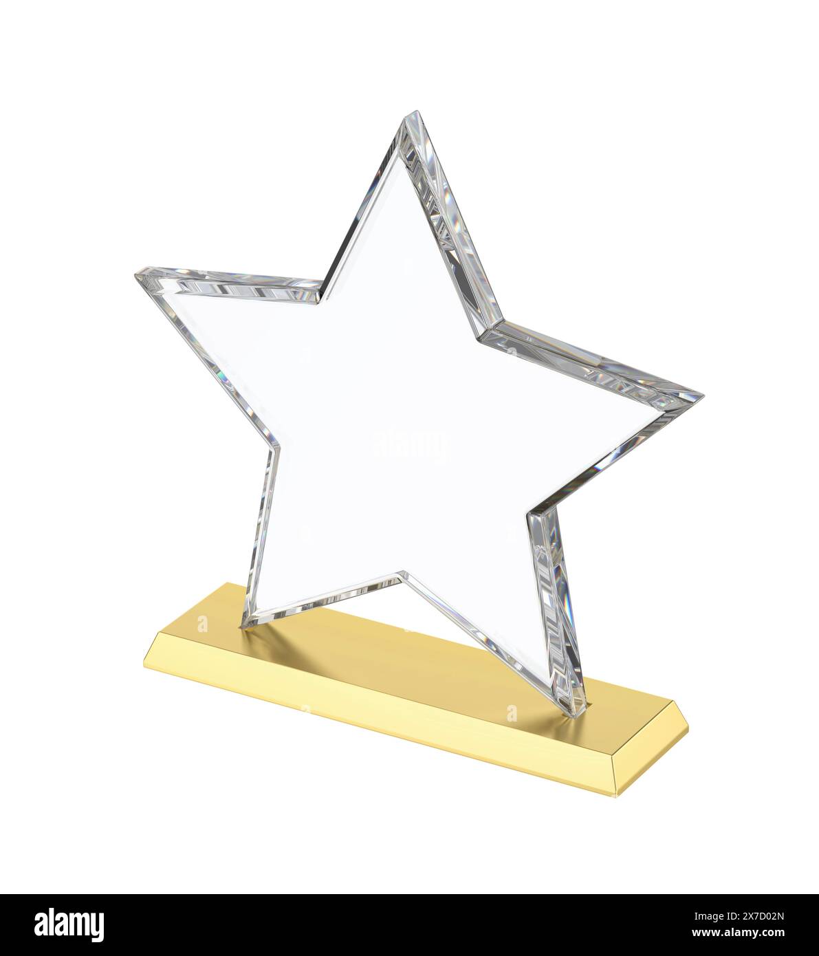 Award trophy with crystal star on golden base Stock Photo - Alamy
