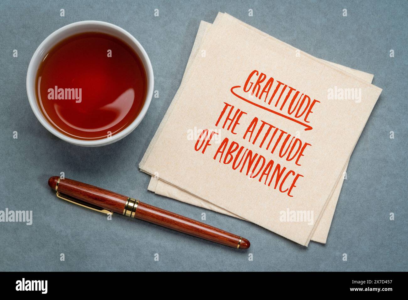 gratitude - the attitude of abundance inspiration note on a napkin ...