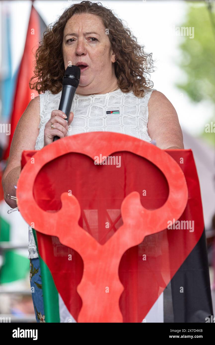 London, UK. 18th May, 2024. Fran Heathcote, General Secretary of the ...