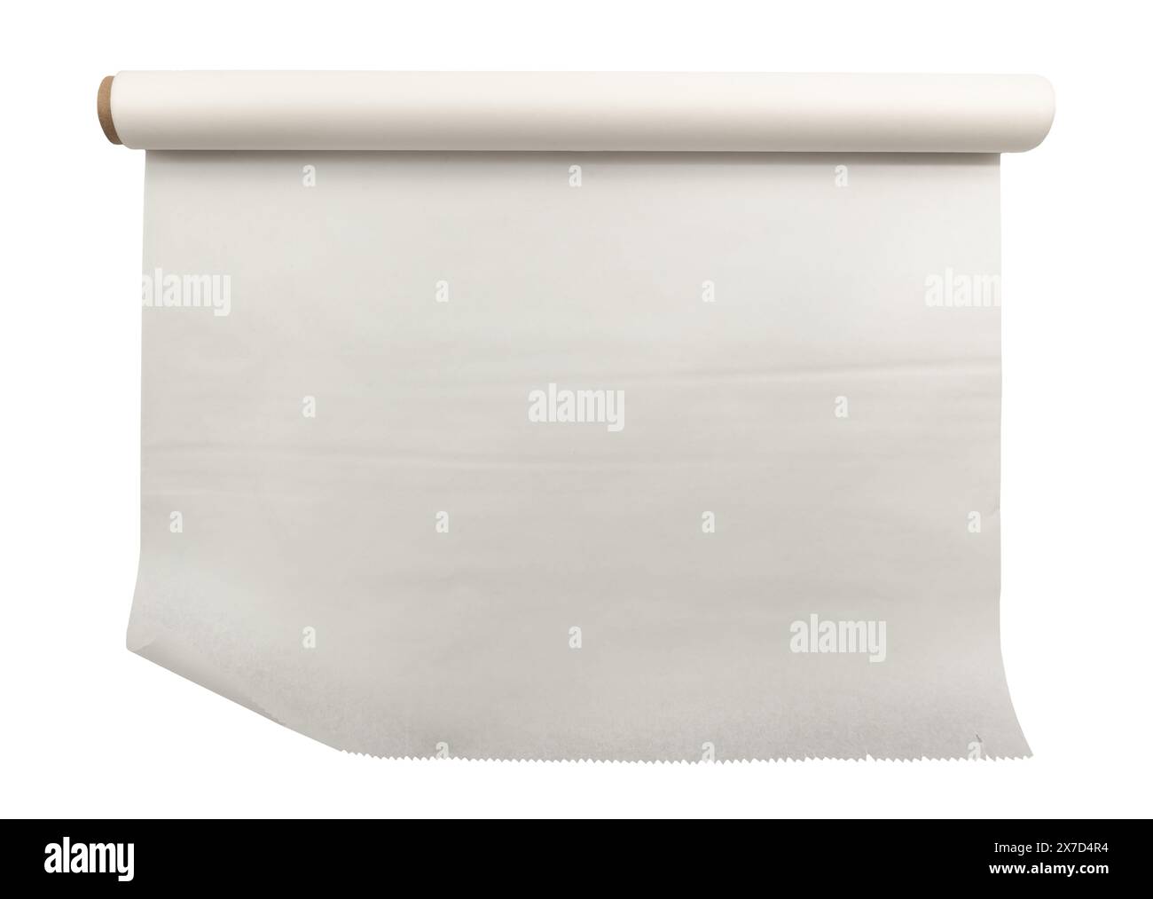 Roll of parchment paper for baking on a white background. Parchment ...