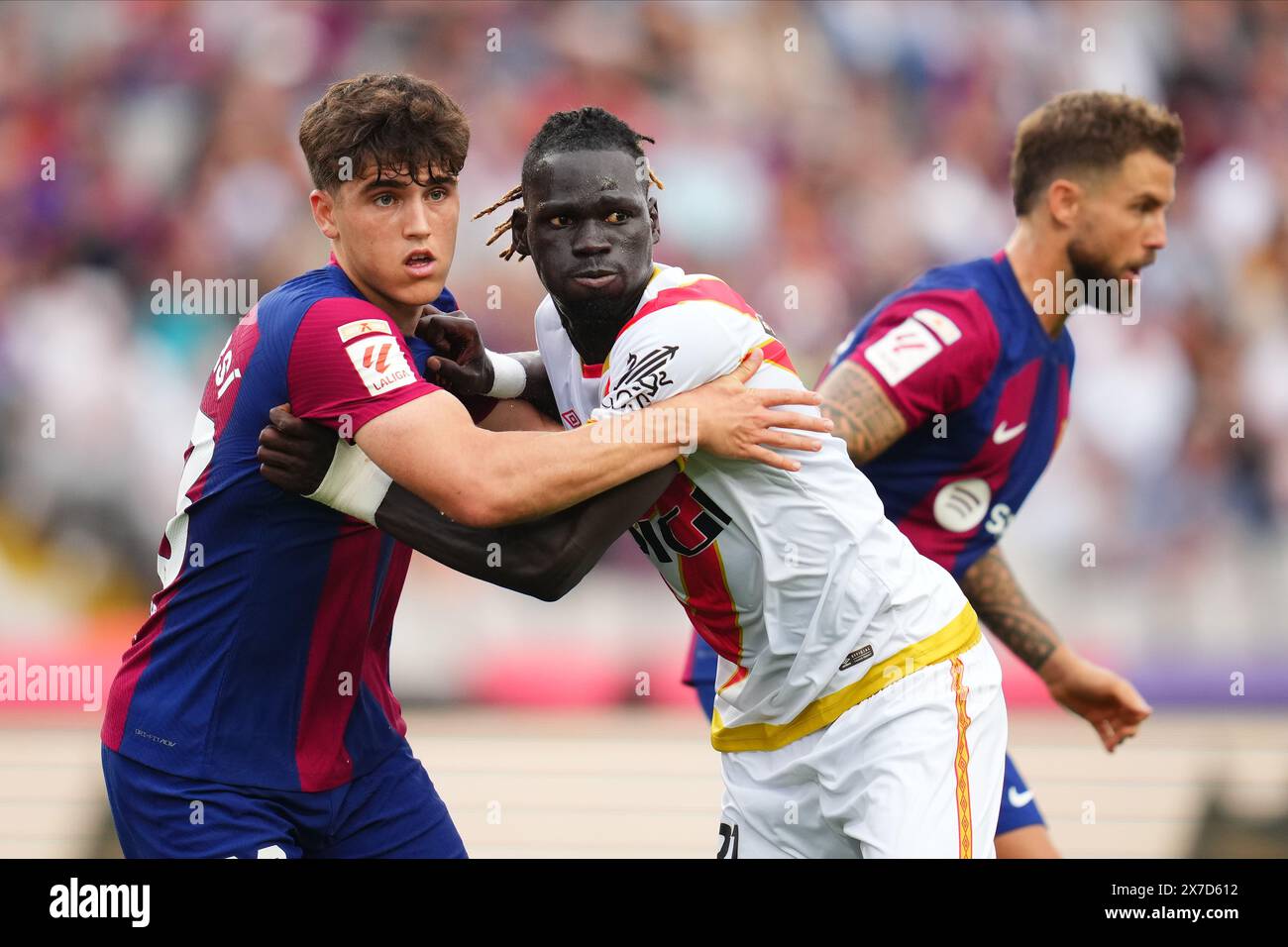 Barcelona, Spain. 19th May, 2024. Pathe Ciss of Rayo Vallecano and Pau ...
