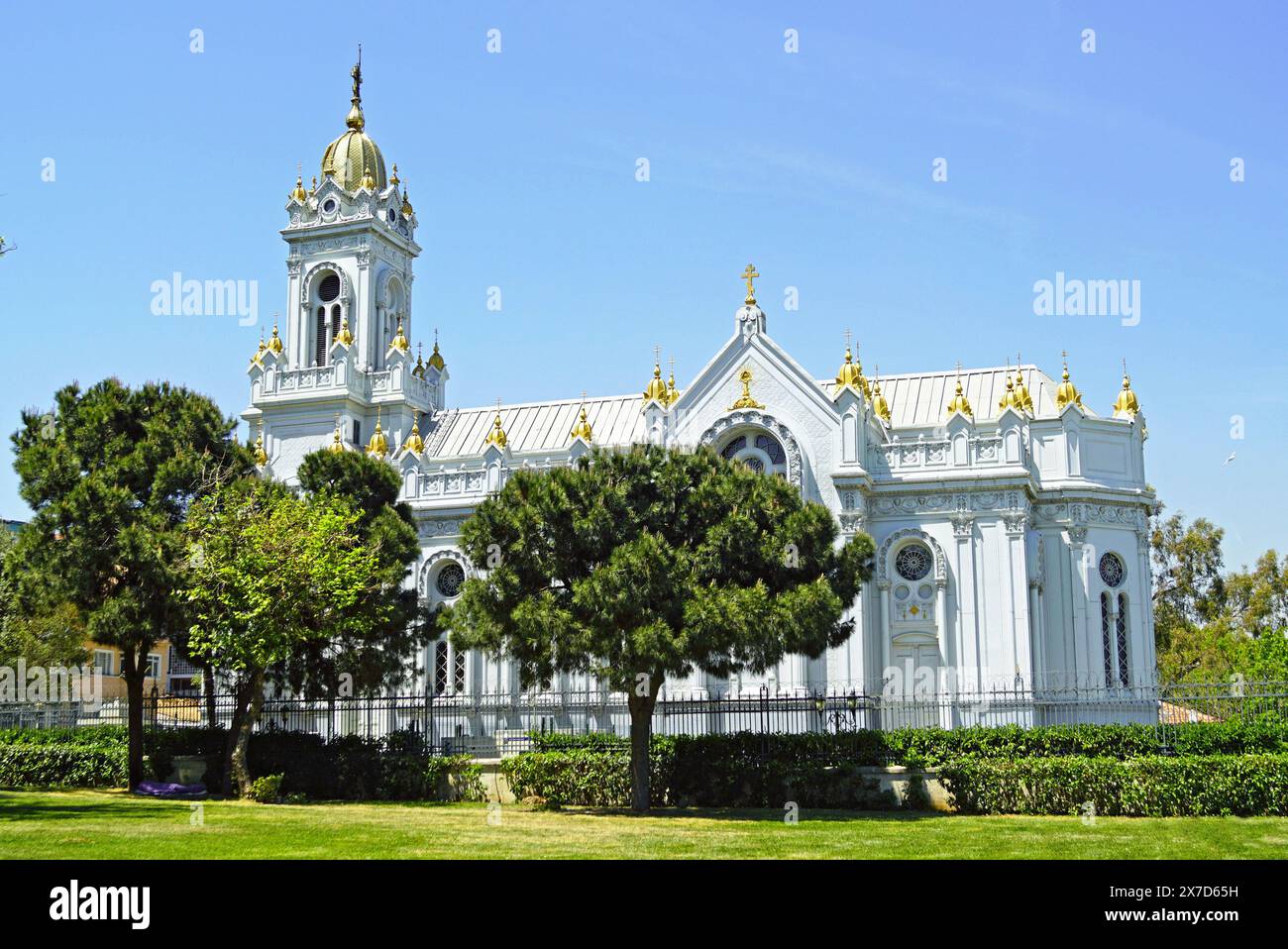 View of the famous Iron Church in Istanbul (Turkey). Bulgarian Orthodox ...