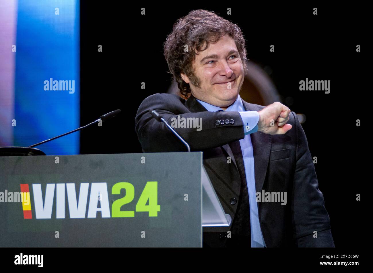 Madrid, Spain. 19th May, 2024. Javier Milei, president of Argentina and ...