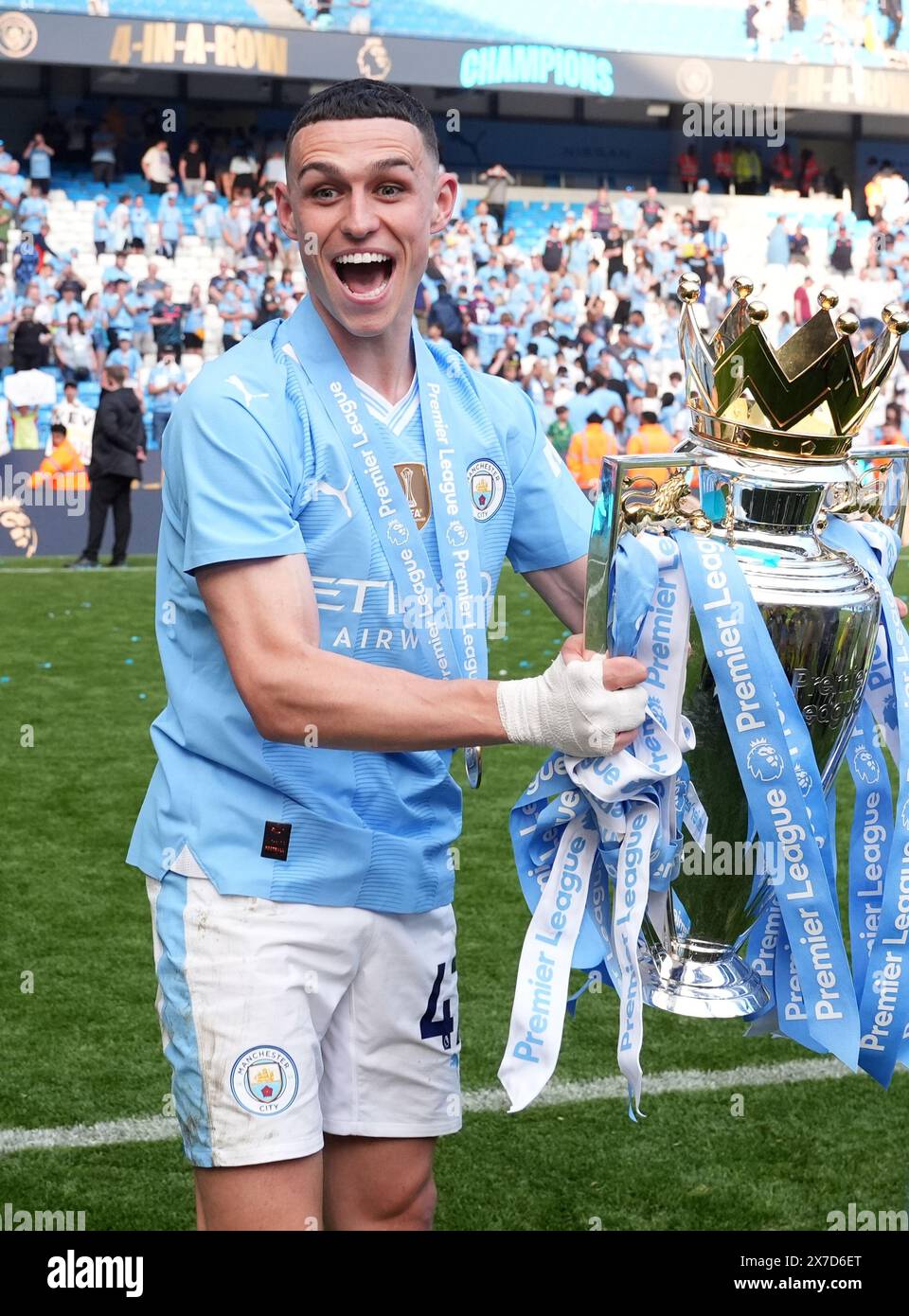 Phil foden premier league trophy 2024 hi-res stock photography and ...
