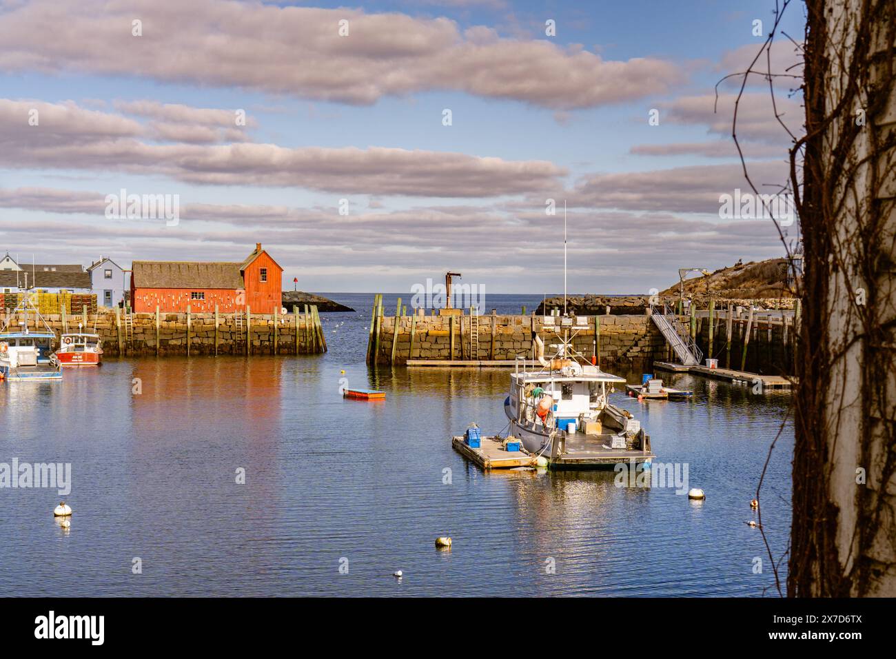 Rockport, MA, US-February 21, 2024: The historic fishing village of ...