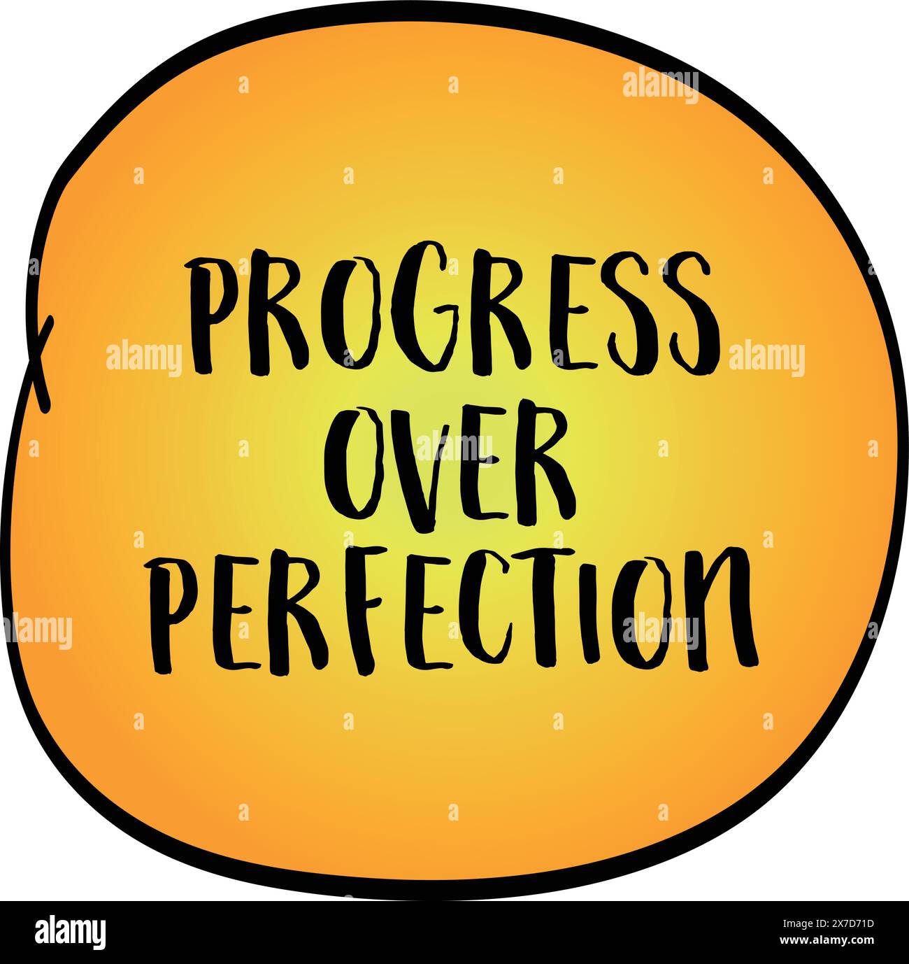 progress over perfection inspirational note, productivity and personal ...