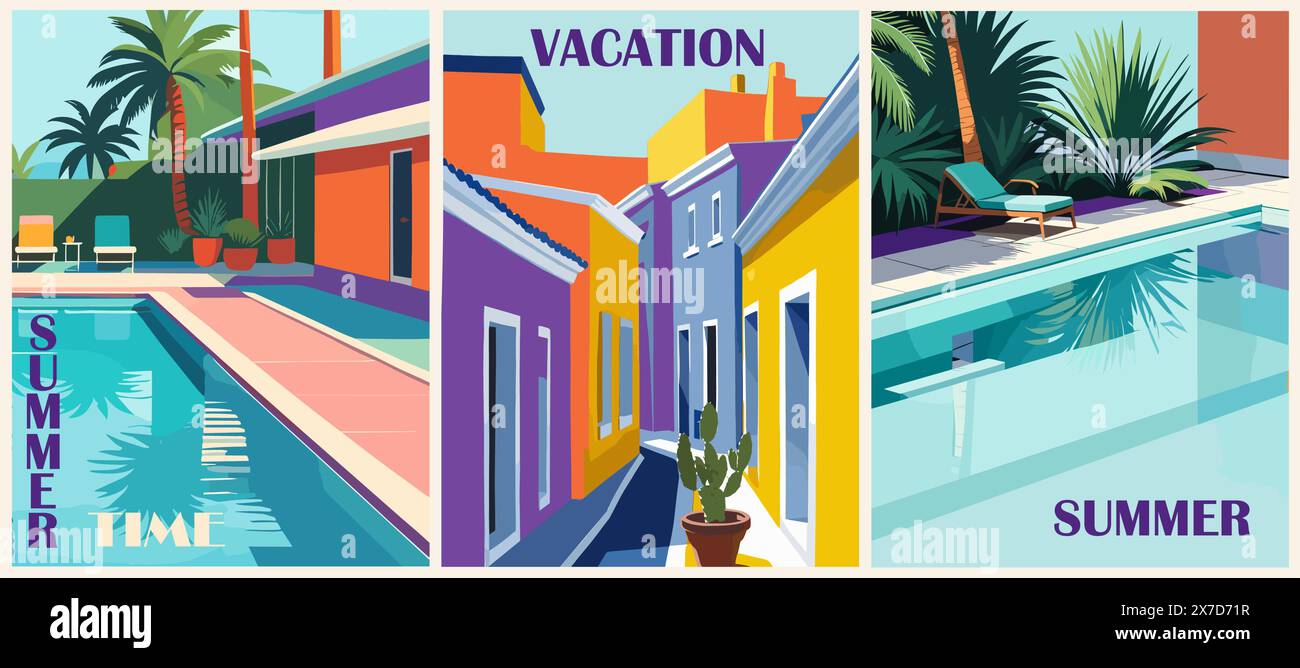 Summer posters hi-res stock photography and images - Alamy