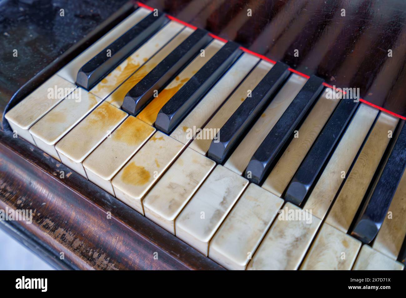Vintage J. Becker grand piano . Musical instrument keyboard Stock Photo ...