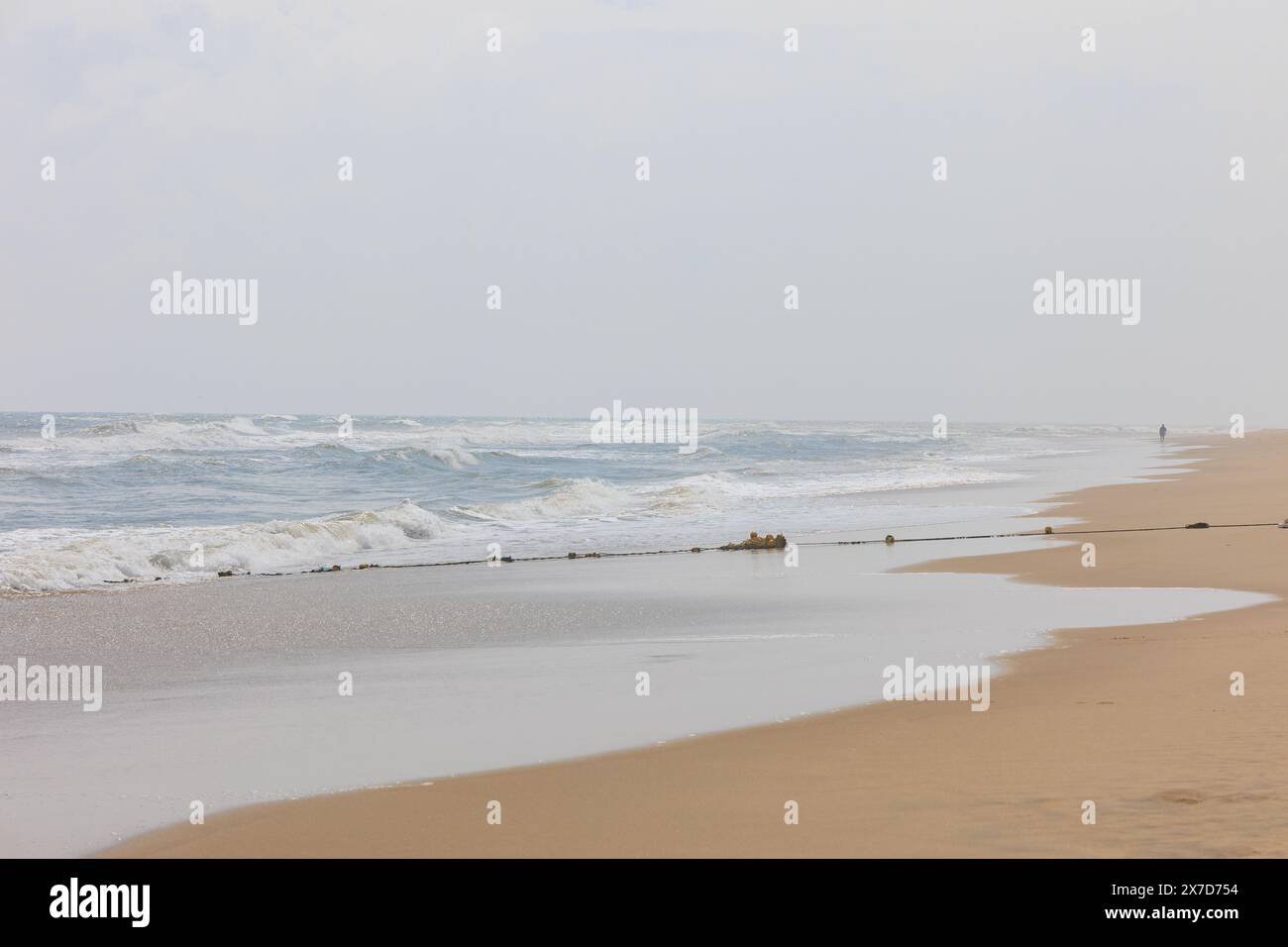 View of the clean shores of Eden Beach - Blue flag Beach in Pondicherry ...