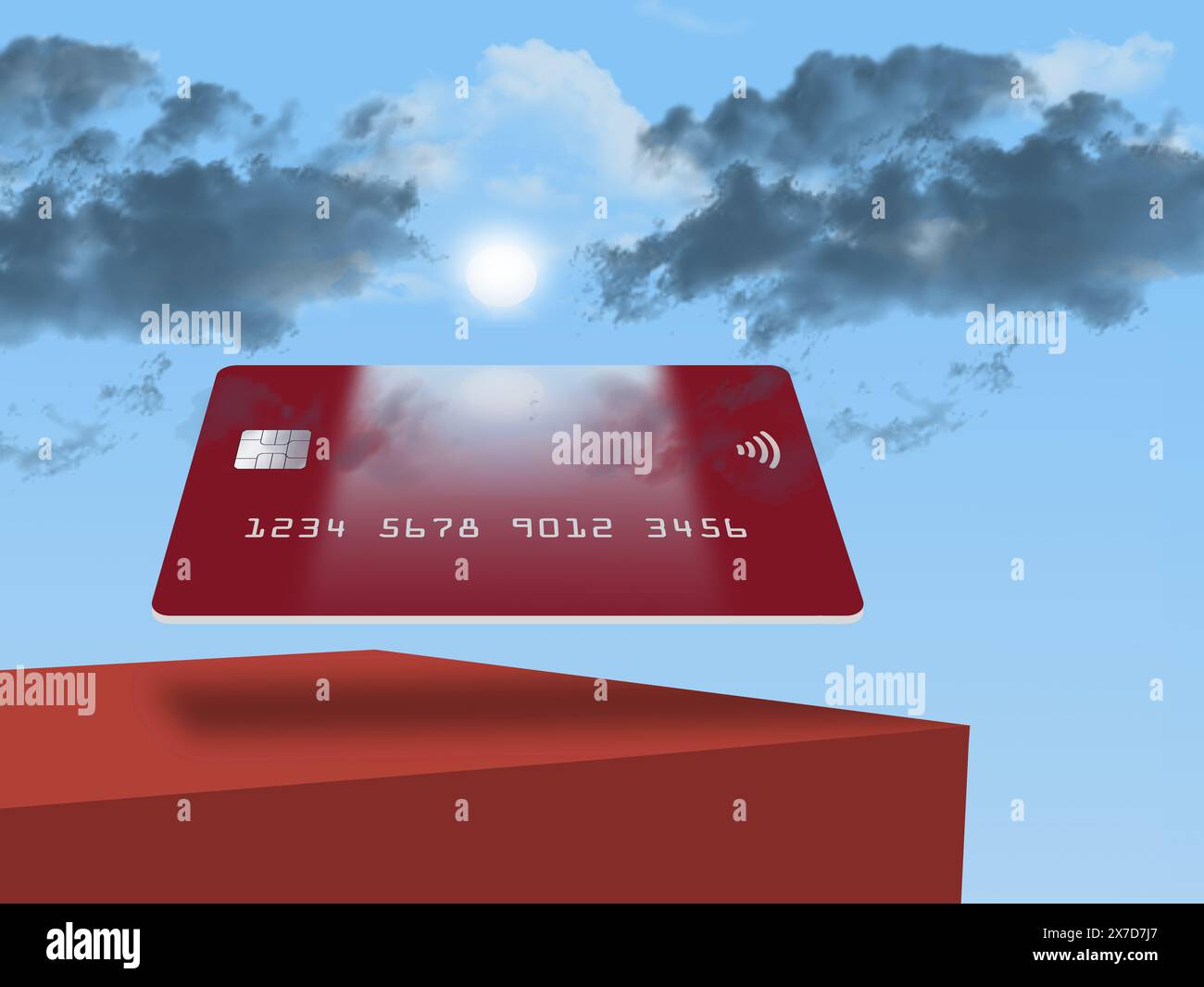 Sunshine breaks through the clouds and reflects off of a great credit ...